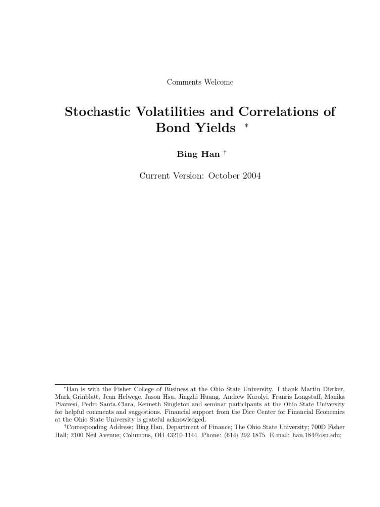 Correlations of Bond Yields | Download Free PDF | Swap (Finance ...