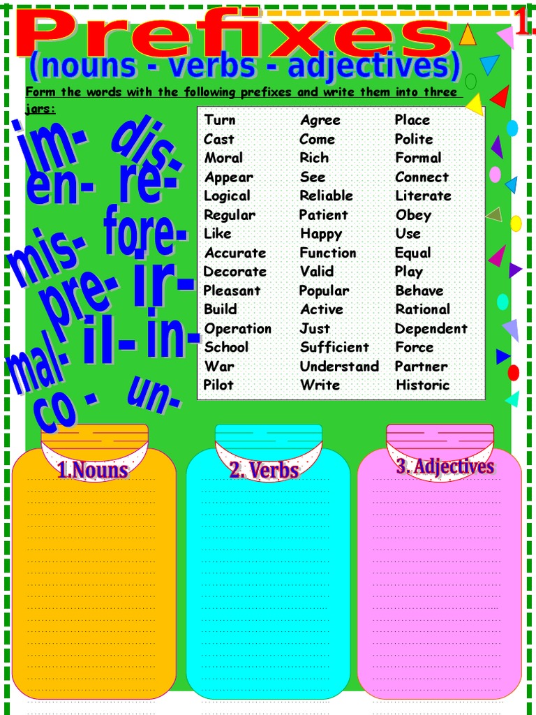 Prefixes Extra Materyal 2 | PDF | Languages | Language Arts & Discipline