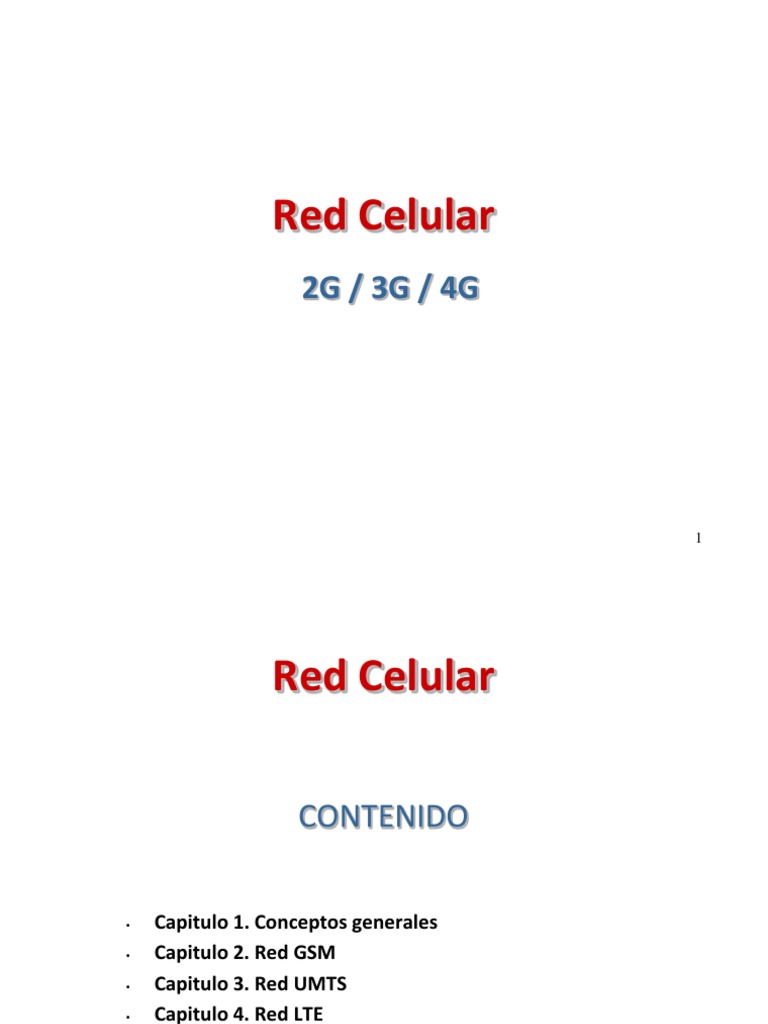 Red Celular Presentacion | PDF | Gsm | Lte (Telecomunicaciones)