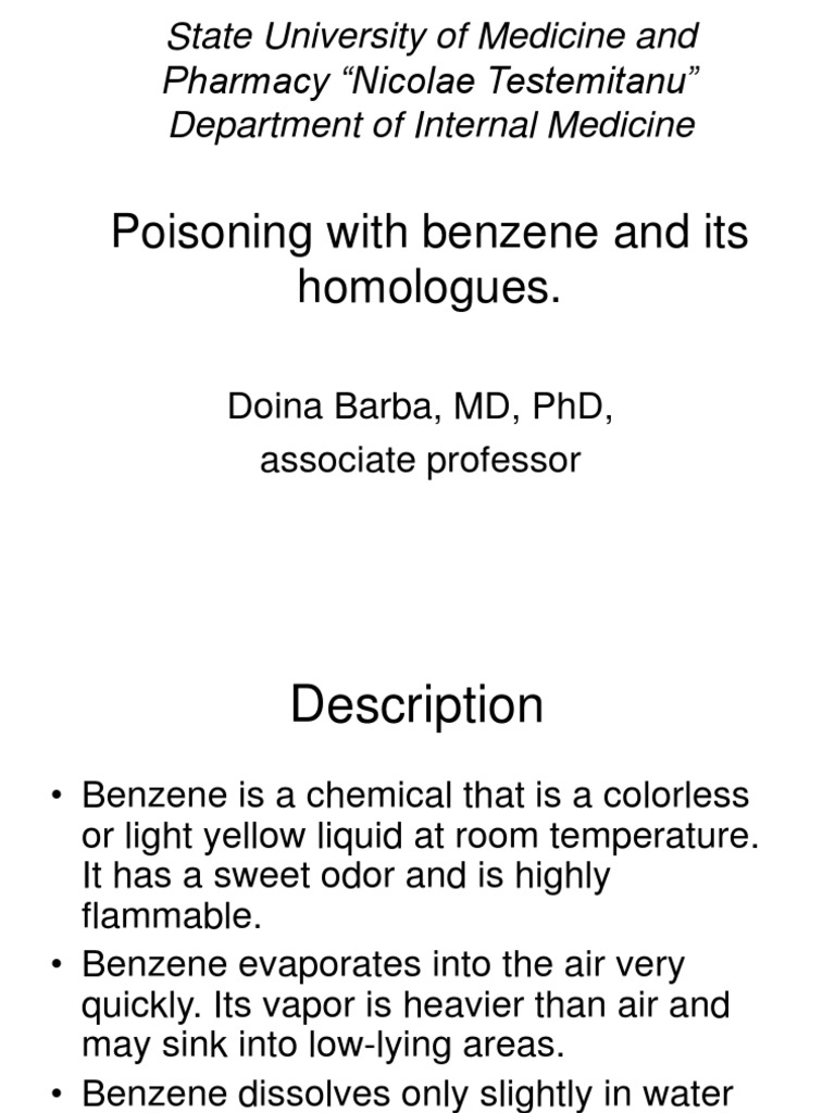 Benzene Poisoning | PDF | Benzene | Oil Refinery