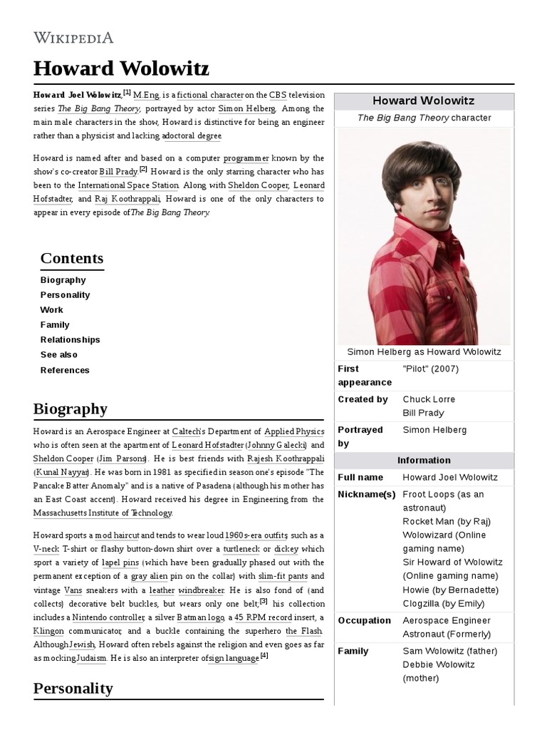 Howard Wolowitz | PDF