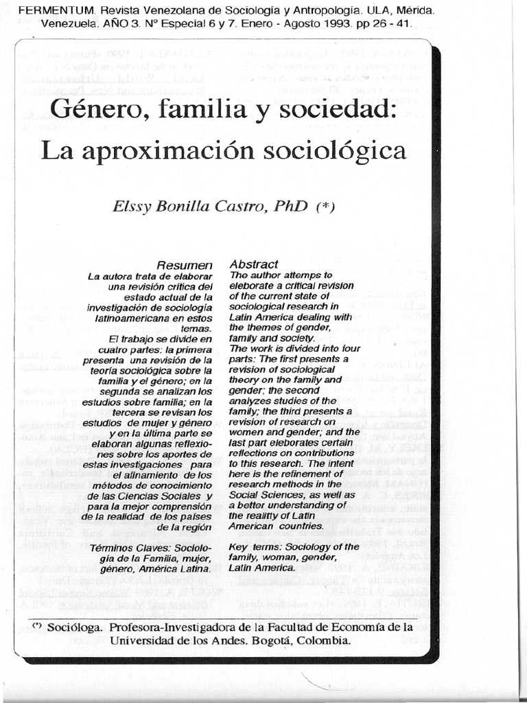 Género, Familia y Sociedad | PDF