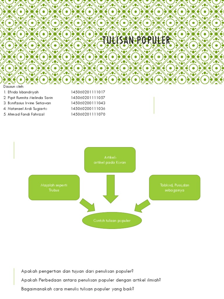 Tulisan Populer | PDF