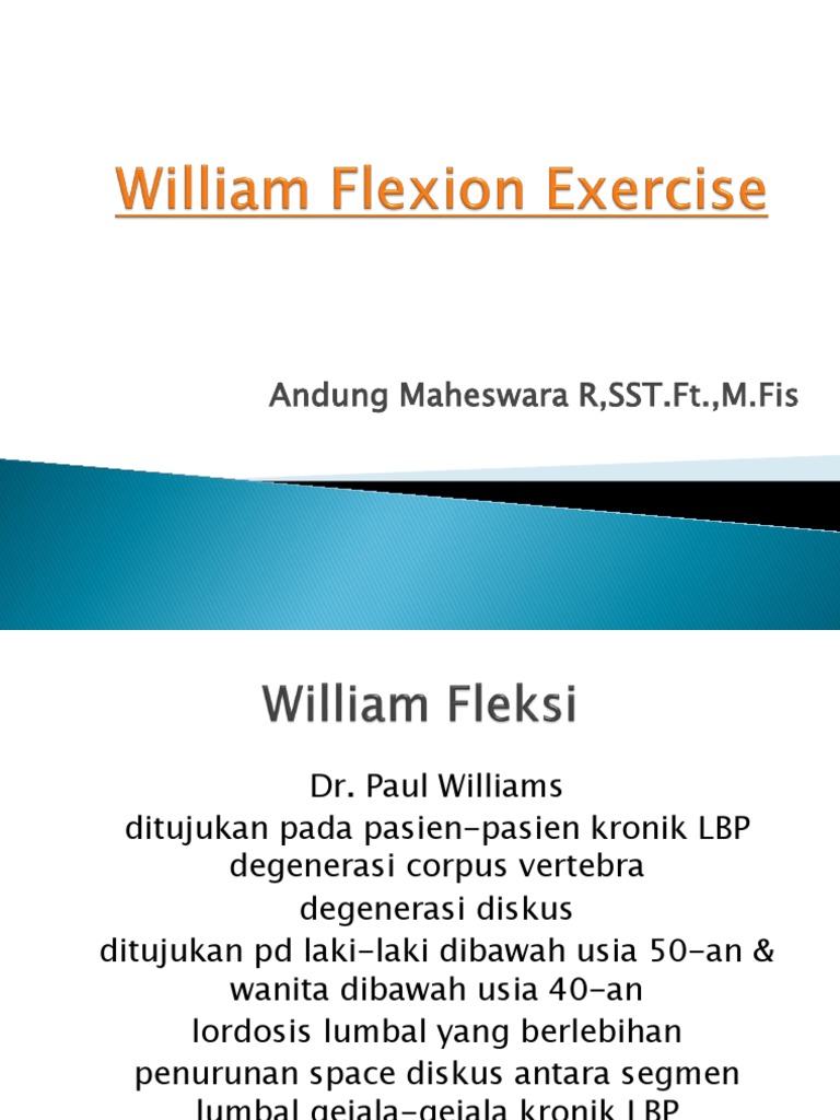 William Flexion Exercise | PDF