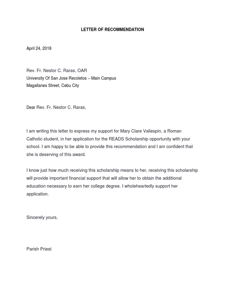 Letter of Recommendation | PDF