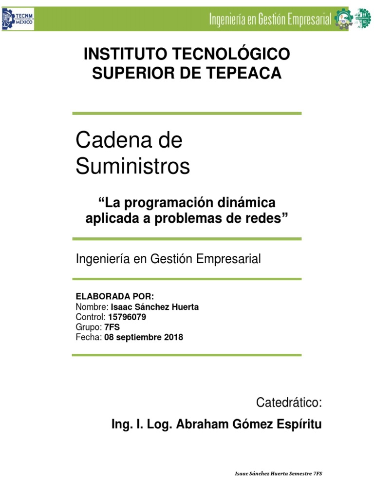 E.-1.3 La Programación Dinámica Aplicada A Problemas de Redes | PDF ...