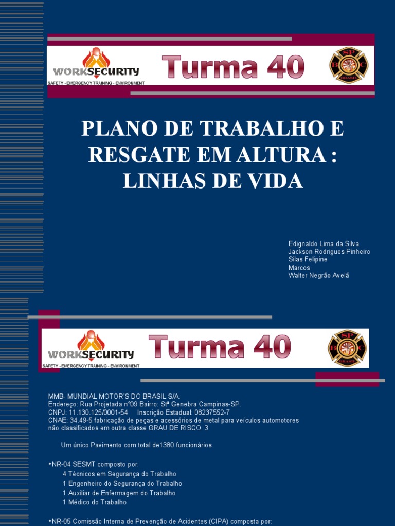 Plano de Resgate em Altura e Segurança | PDF | Enfermagem