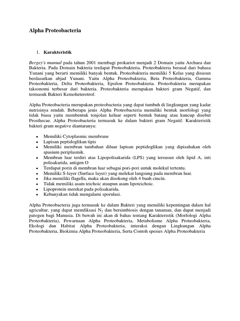 Alpha Proteobacteria | PDF