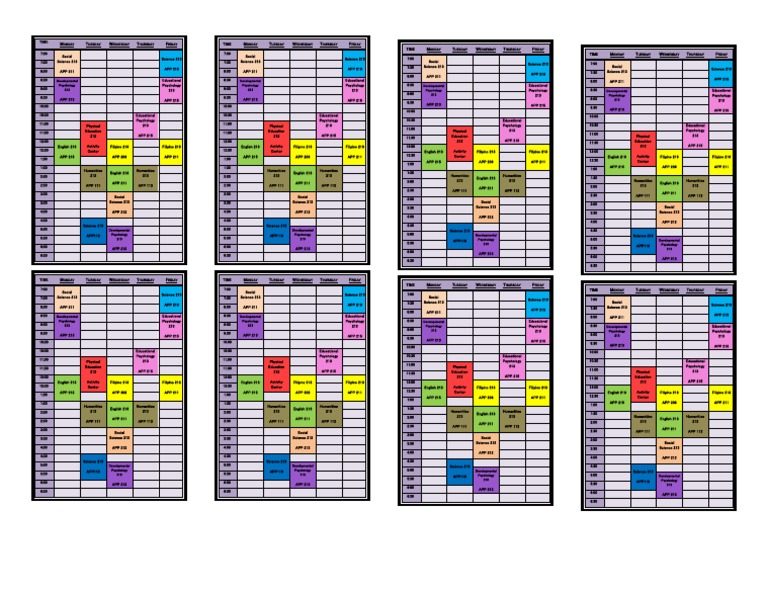 BSP 2A Class Schedule | PDF