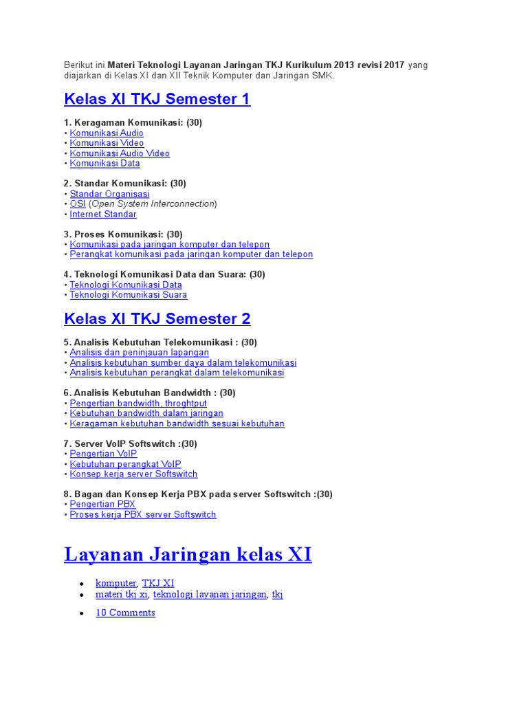 Materi Acuan TLJ | PDF