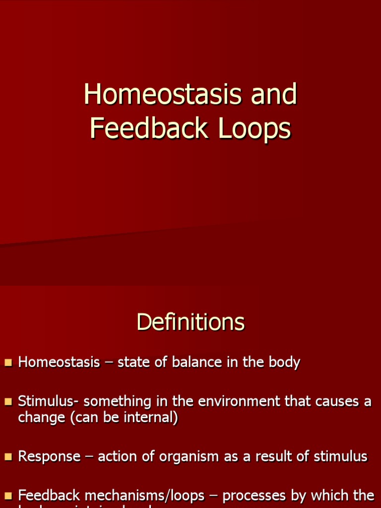 homeostasis and feedback loops ajar.ppt | Homeostasis | Stimulus ...