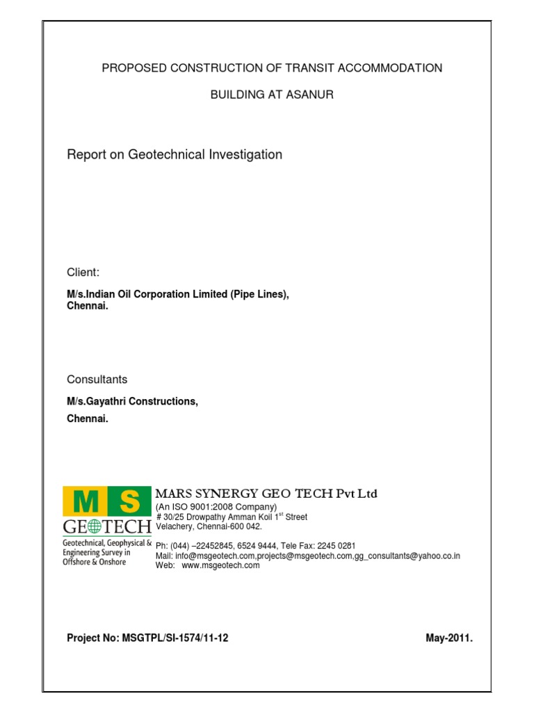1574-Aasanur-Soil Test Final Report | PDF | Silt | Sand