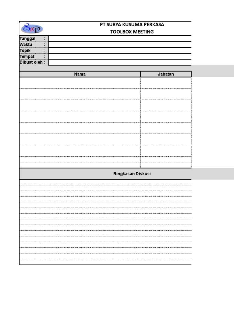 Form Toolbox Meeting | PDF