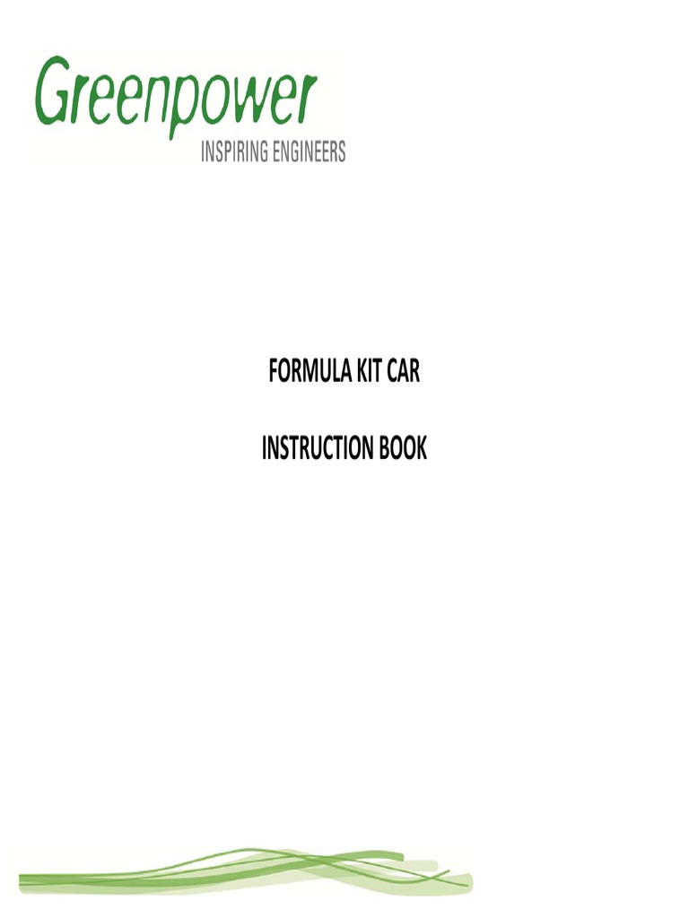 FORMULA KIT CAR BUILD GUIDE | PDF | Steering | Axle