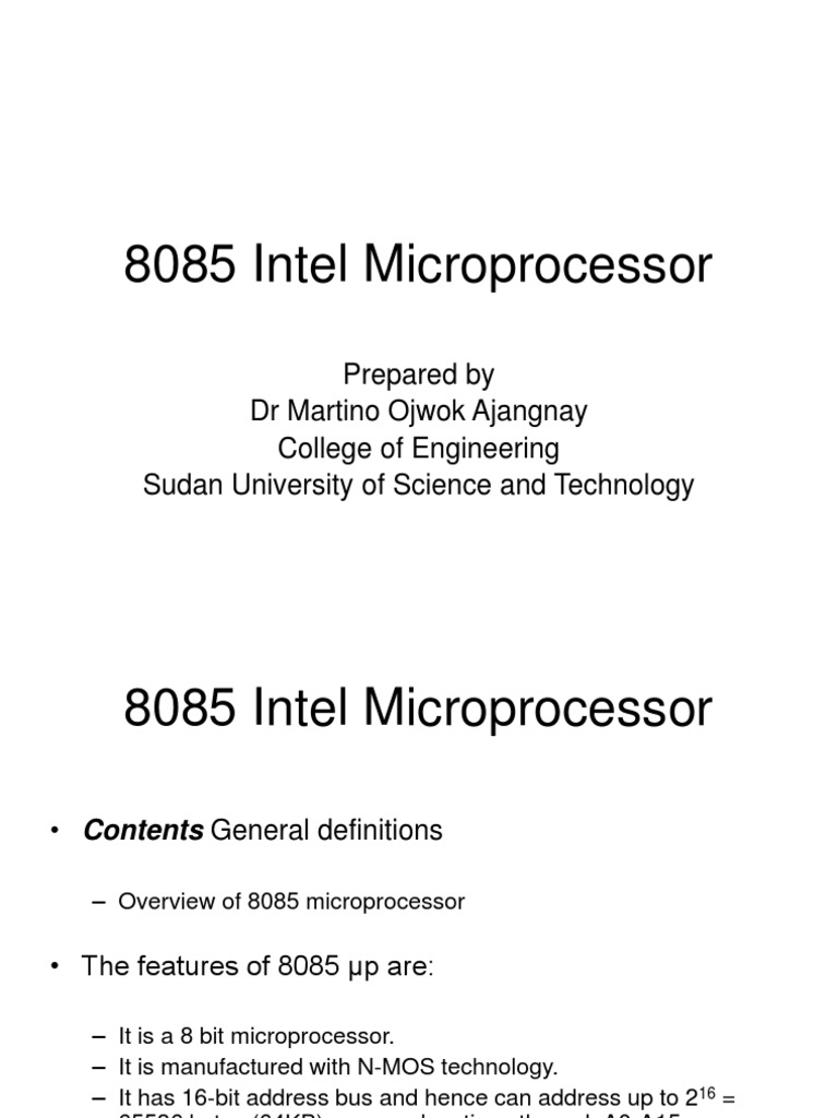 8085 Intel Microprocessor | PDF | Pointer (Computer Programming) | Electronic Design