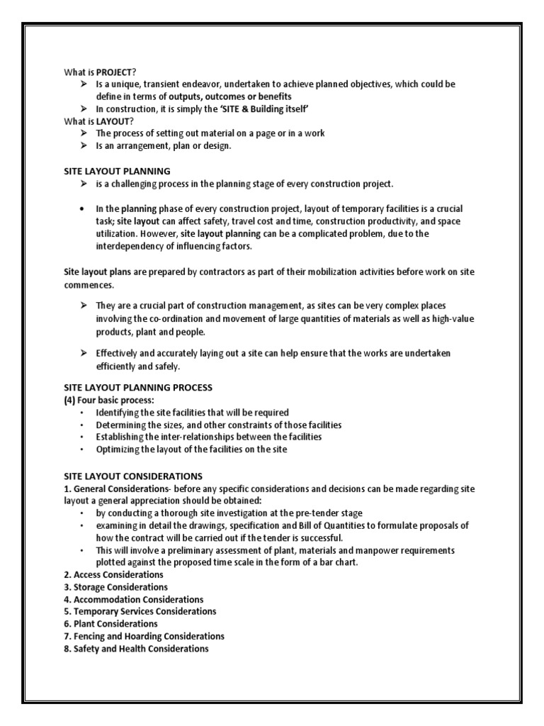 Planning For Project Layout Report | PDF | Concrete | Plumbing