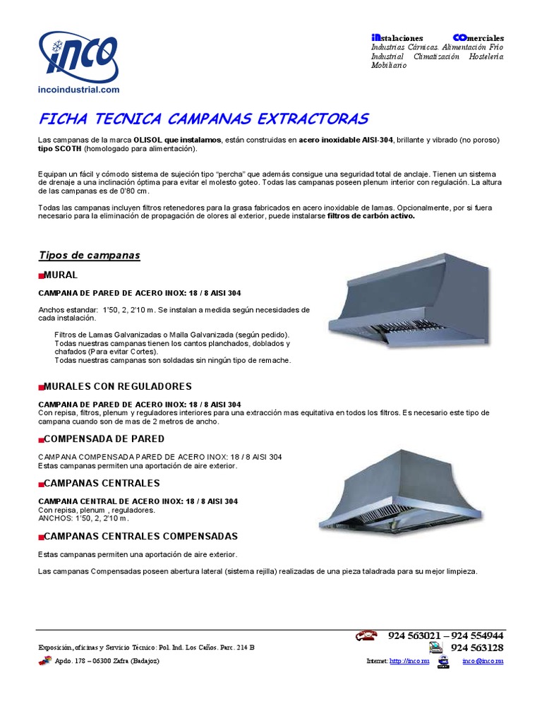 Calculo Caudal Ventilacion Campanas Extractoras | PDF
