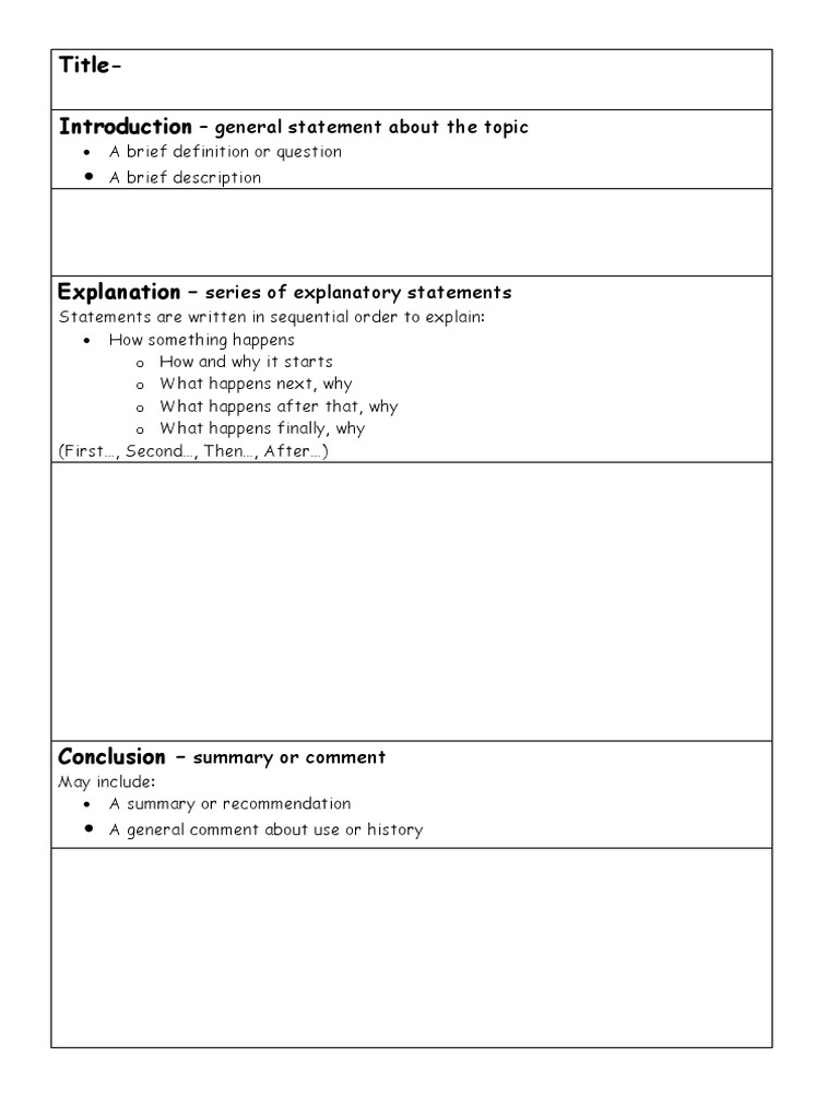 Explanation Text Structure Proforma | PDF | Career & Growth