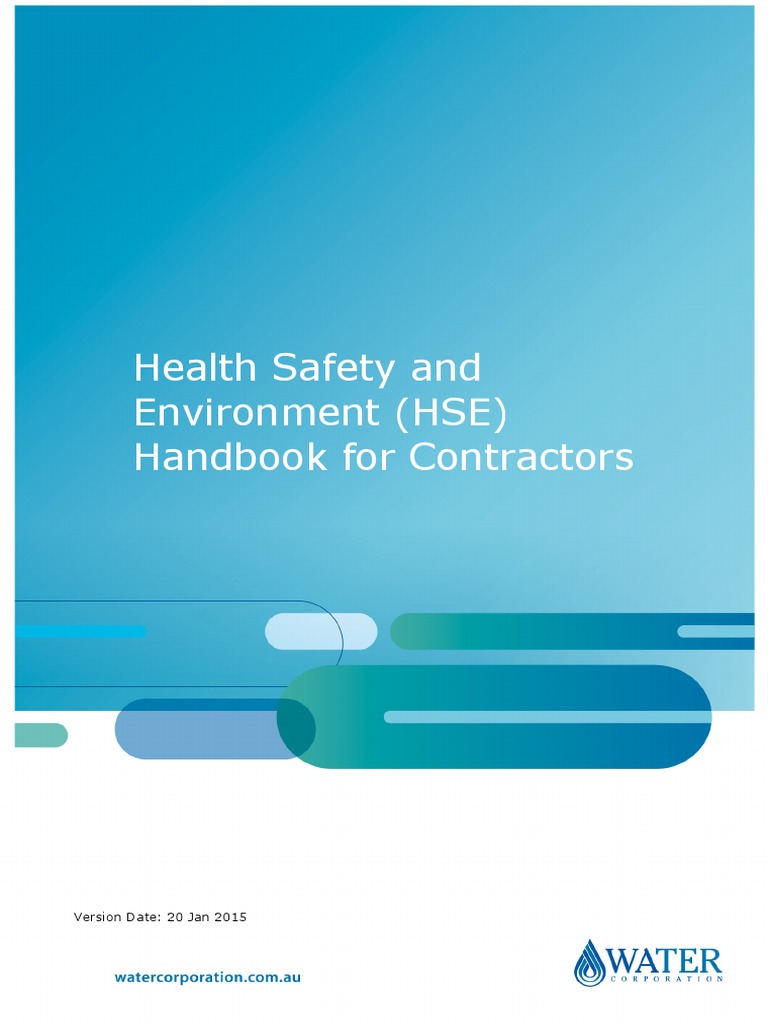 Contractor Health Safety Environment Handbook | PDF | Safety | Risk
