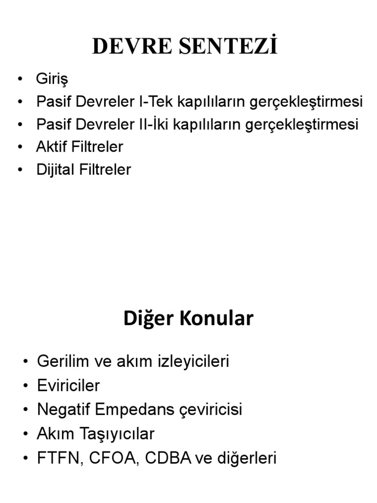 Lineer Elektronik Devreler PDF | PDF