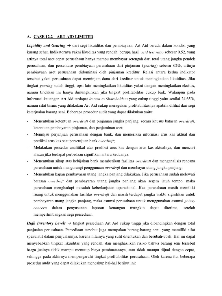 Case Study Audit Pertemuan 10 | PDF