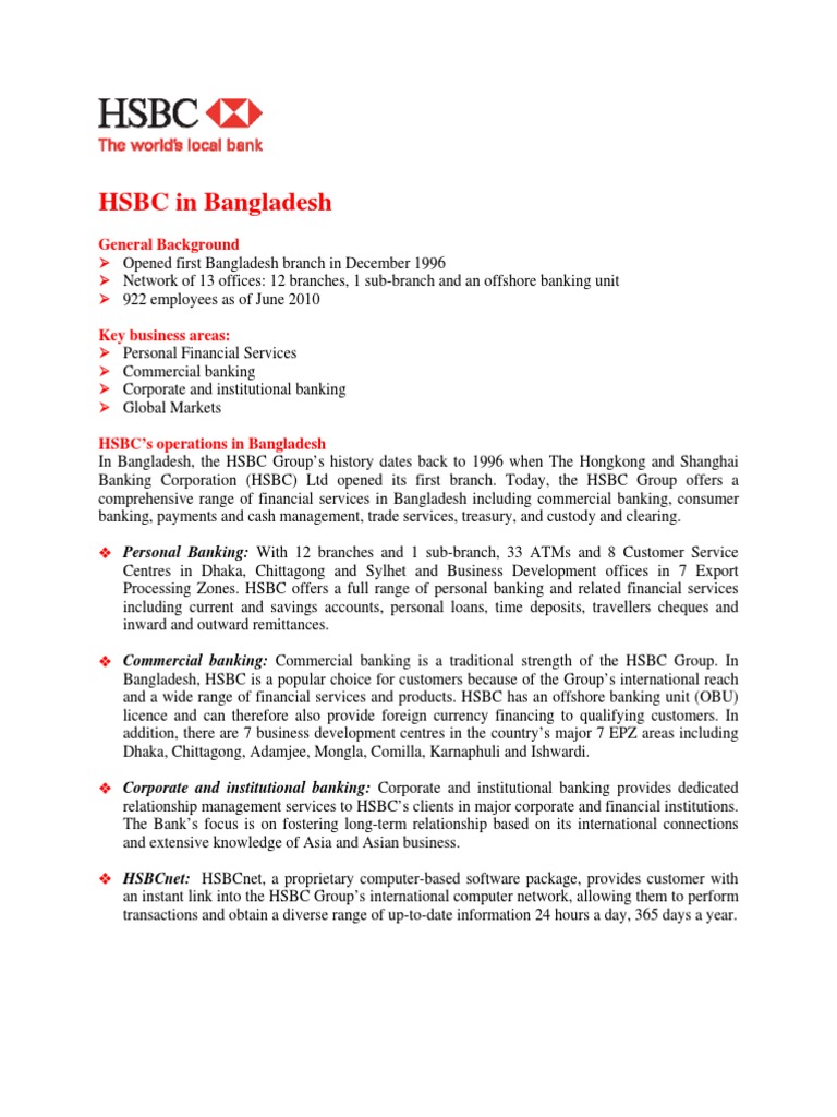 HSBC Background | PDF | Hsbc | Securities (Finance)