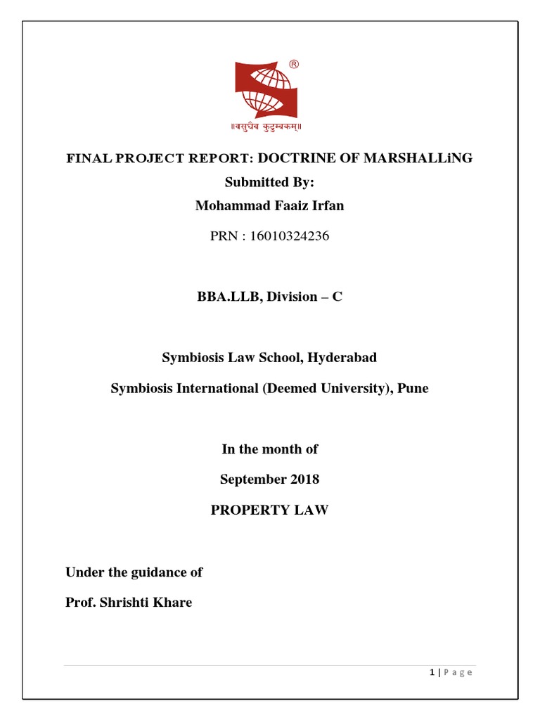 Doctrine of Marshalling and Contribution | PDF | Mortgage Law | Equity ...