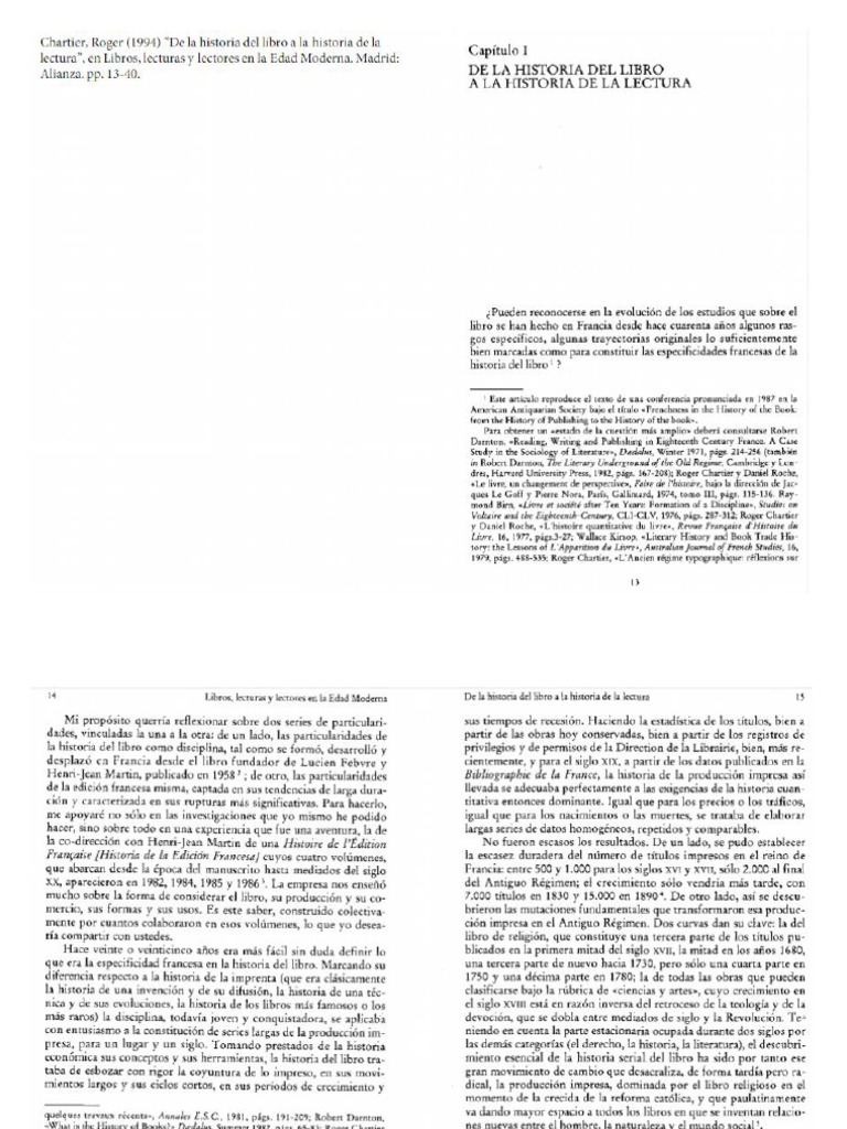 Roger-Chartier - de La Historia Del Libro | PDF