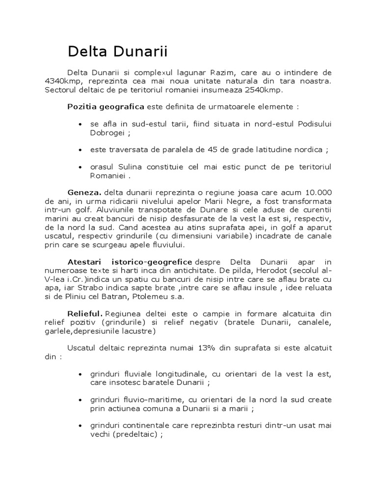 Curiozitati Despre Dunare | PDF