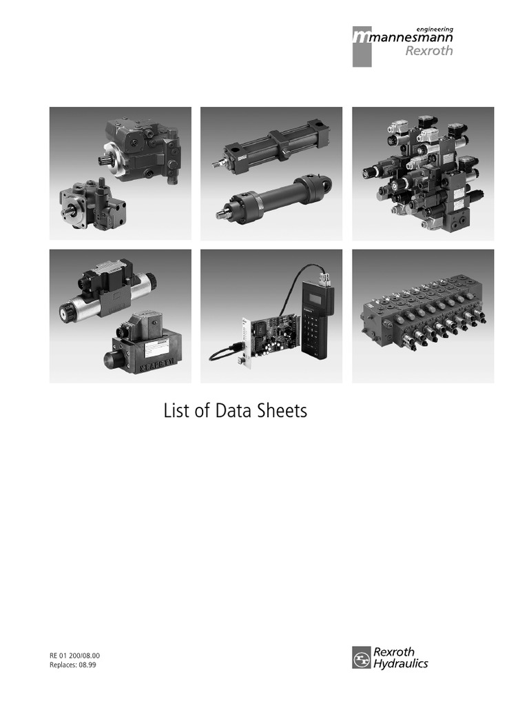 Rexroth Datasheets List PDF | PDF | Valve | Alternating Current