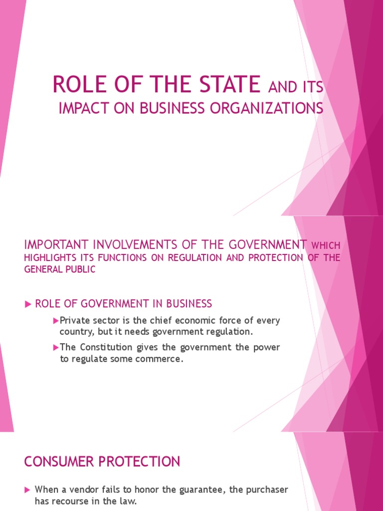 Government's Role in Business Regulation | PDF | Taxes | Business