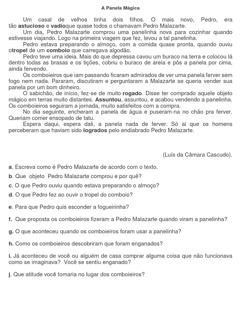 A Panela Mágica | PDF