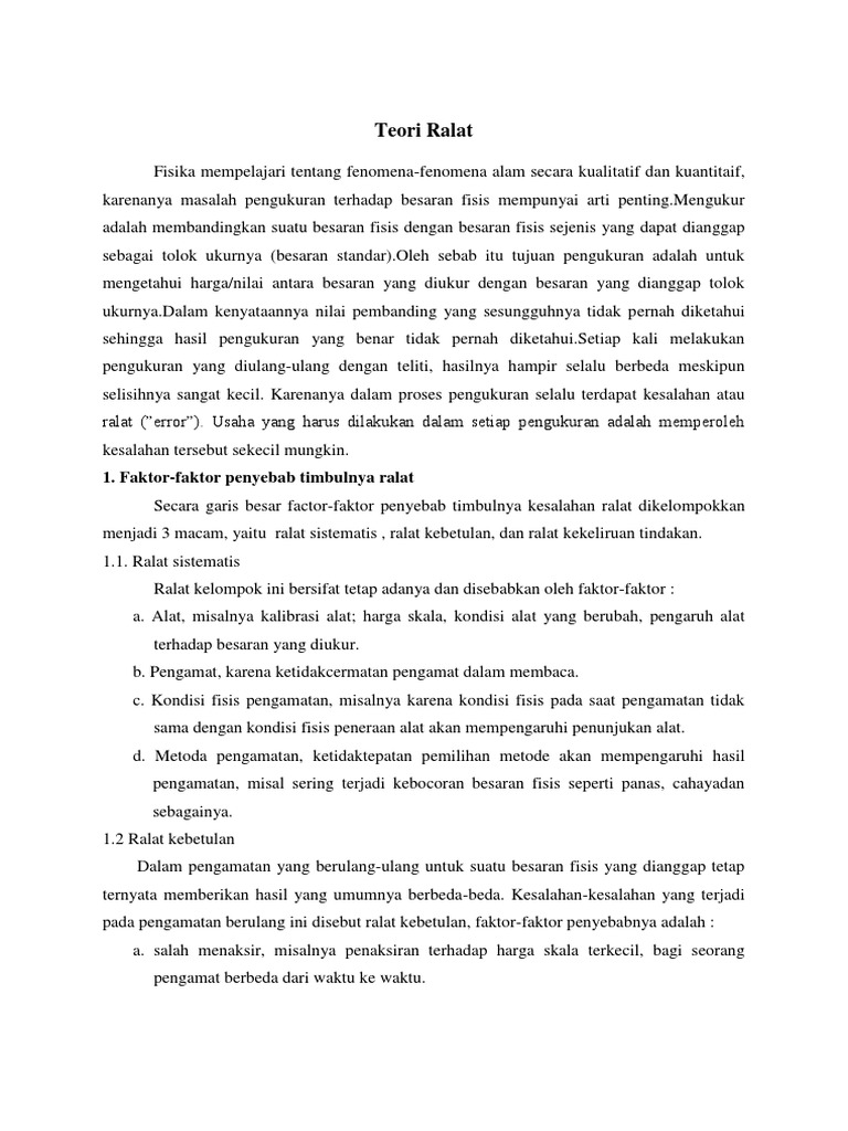 Teori Ralat DDI | PDF