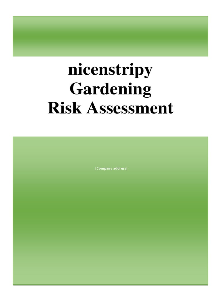 Nicenstripy Gardening Risk Assessment | PDF | Risk | Mower