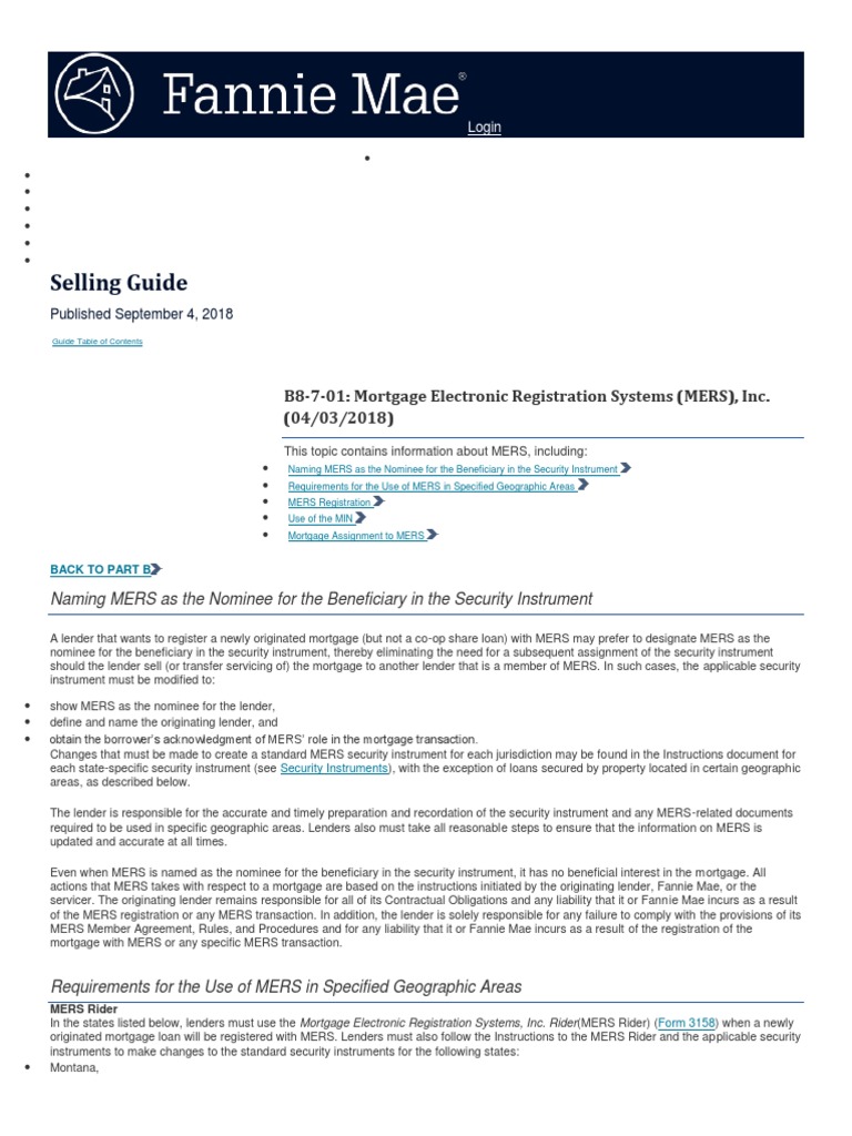 Fannie Mae Seller's Guide | PDF | Mortgage Law | Mortgage Loan