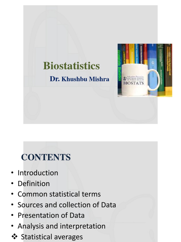 Biostatistics | PDF | Standard Error | Errors And Residuals