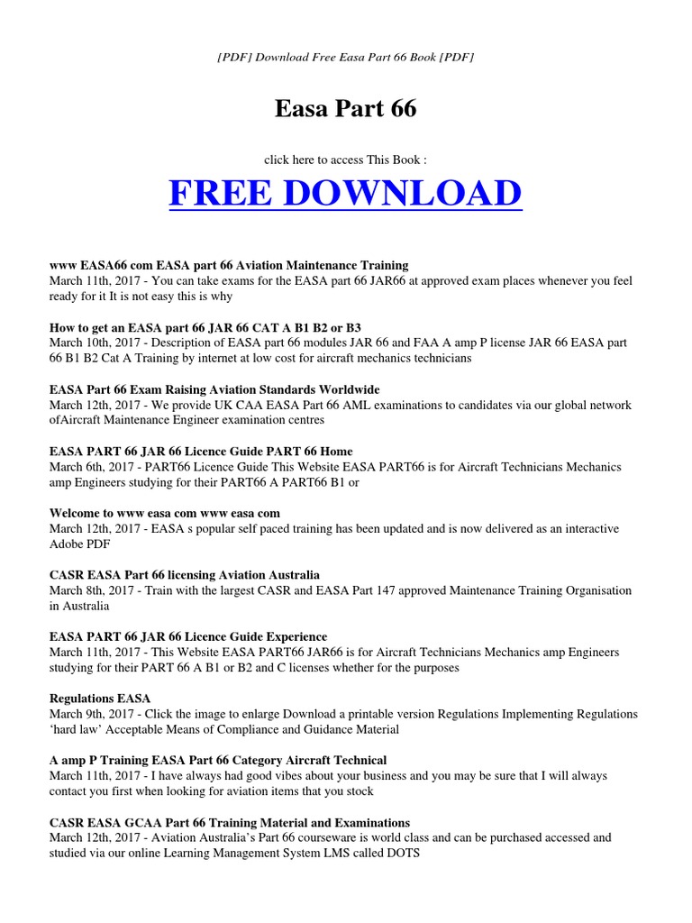 Download Free Easa Part 66 Book PDF | PDF | Test (Assessment) | World ...