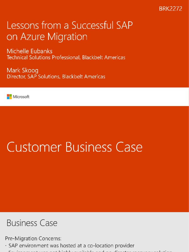 BRK2272 SAP Migration To Azure | PDF | Replication (Computing) | Backup