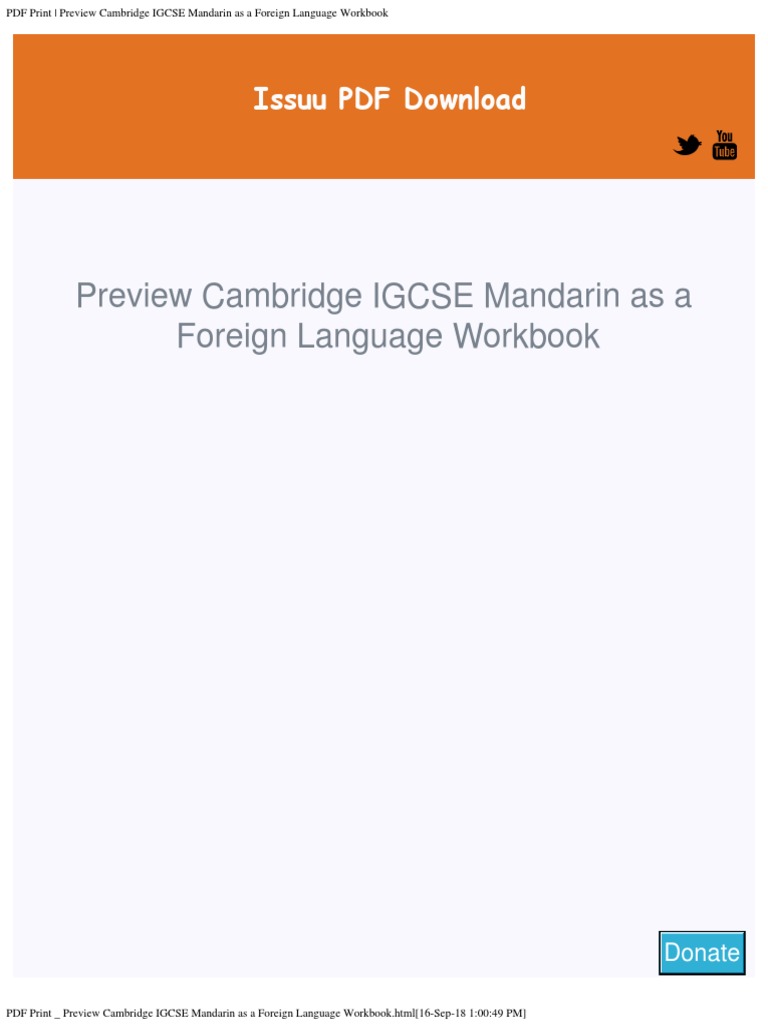 Mandarin As A Foreign Language Workbook | PDF | Languages | Language ...