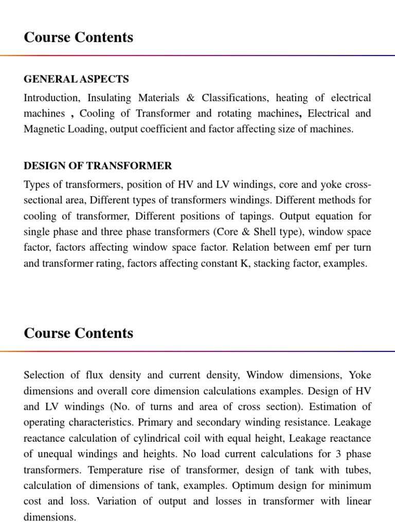Introduction To Modern Electrical Machine Design | PDF | Transformer ...