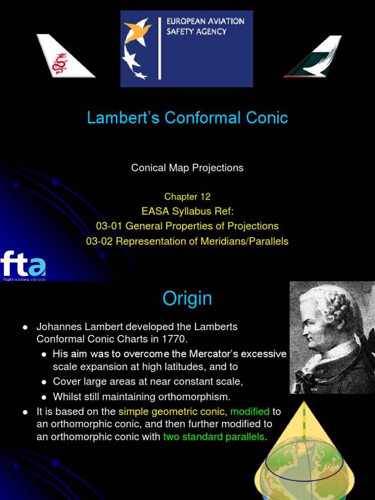 Lambert's Conformal Conic Projection Guide | PDF | Latitude | Geodesy