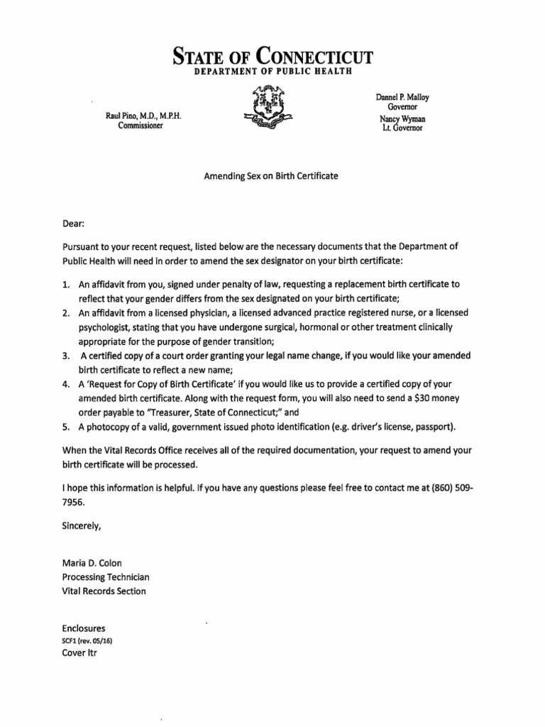 2017-09-28 CT Birth Certificate Correction Packet | PDF