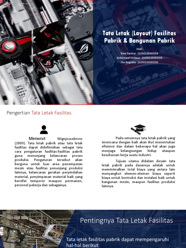 Tata Letak (Layout) Fasilitas Pabrik (Tugas) & | PDF