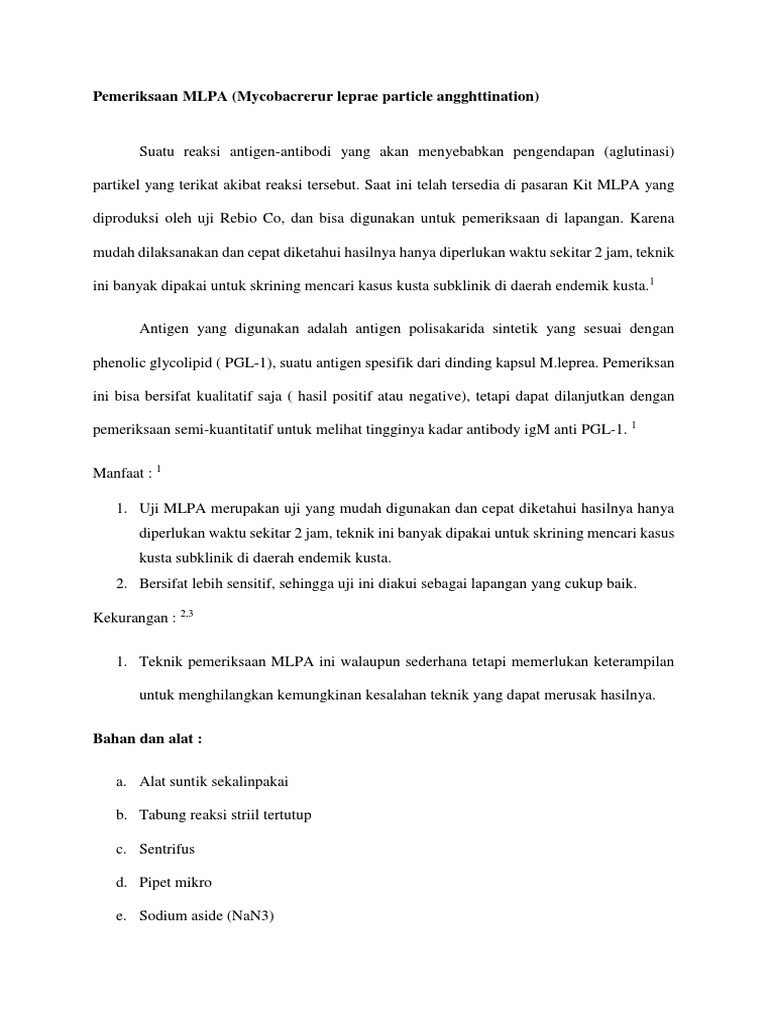 Pemeriksaan MLPA | PDF