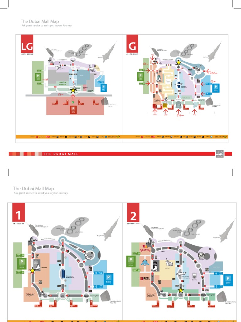 Dubai Mall Parking and Layout Map | PDF