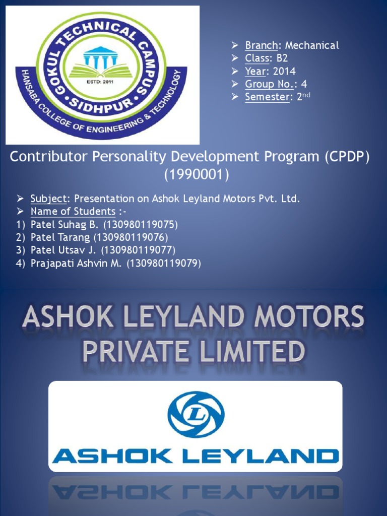 Contributor Personality Development Program (CPDP) (1990001) | PDF | Motor Vehicle Manufacturers ...