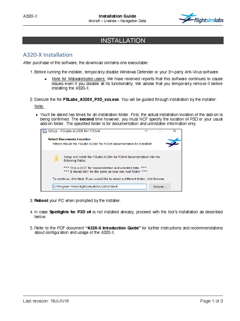 A320-X Installation Guide for P3D v4 | PDF | Windows Registry ...