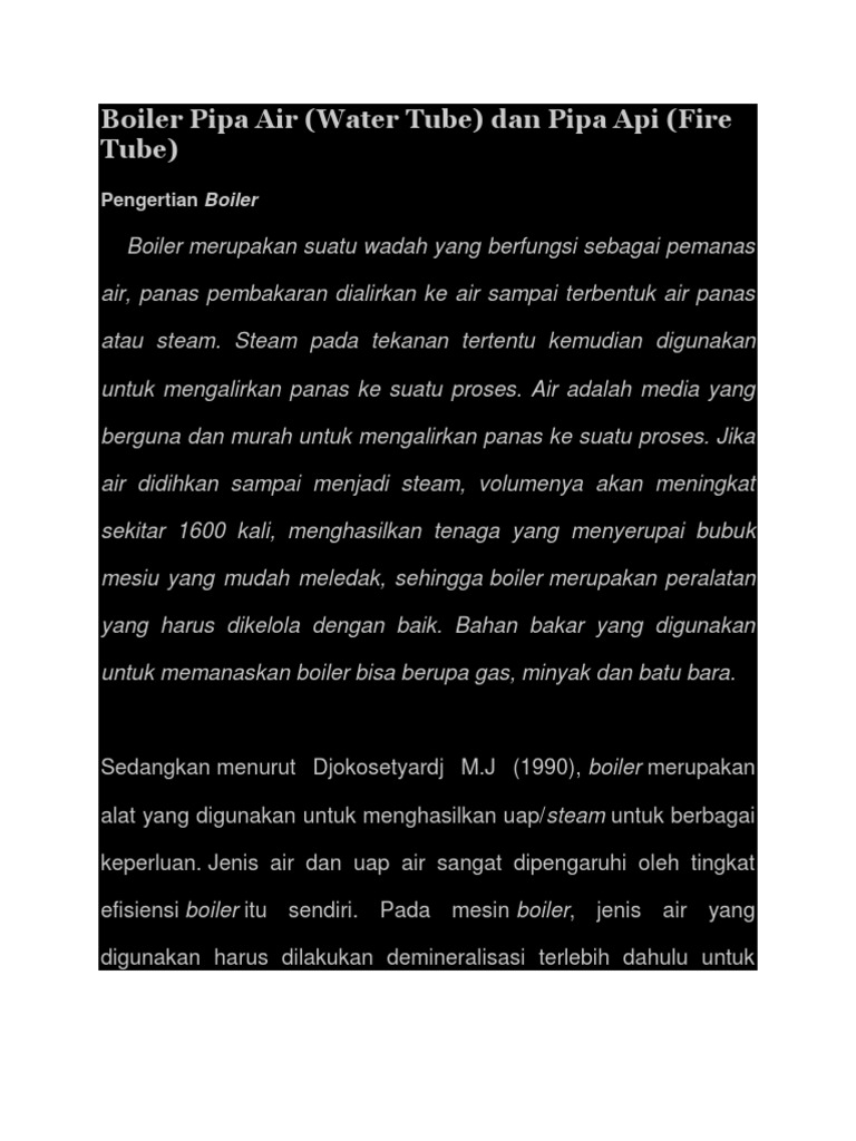 Boiler Pipa Air | PDF