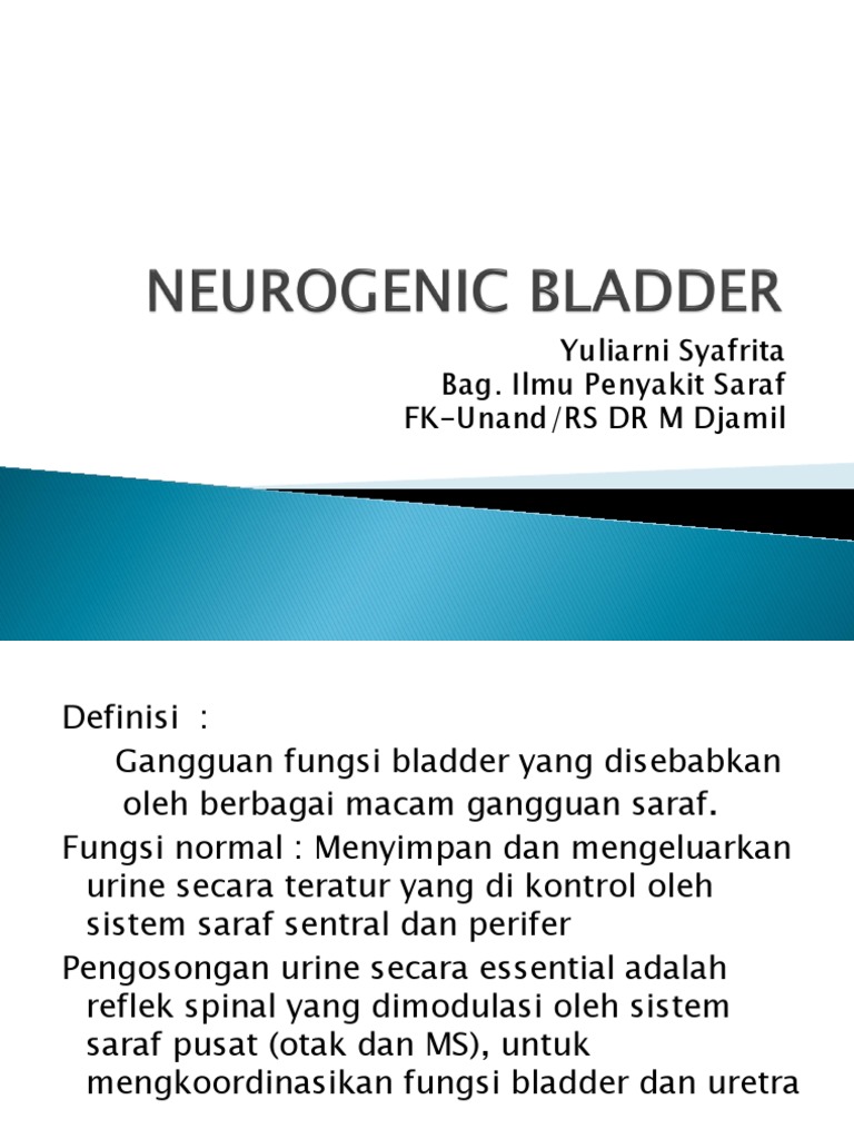 Neurogenic Bladder | PDF