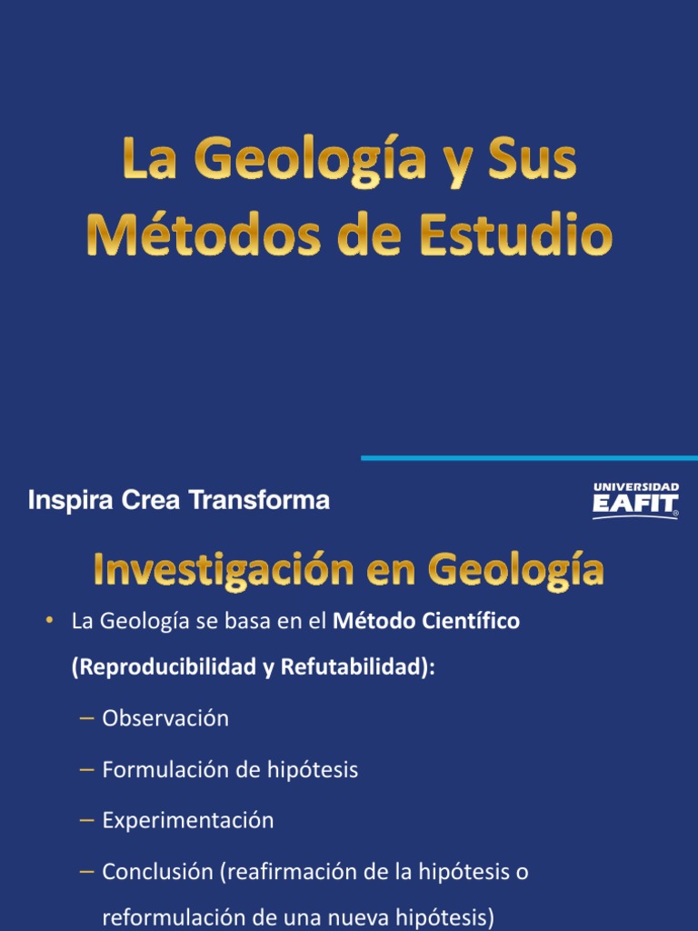 Métodos Geológicos en la Investigación | PDF | Hipótesis | Geología